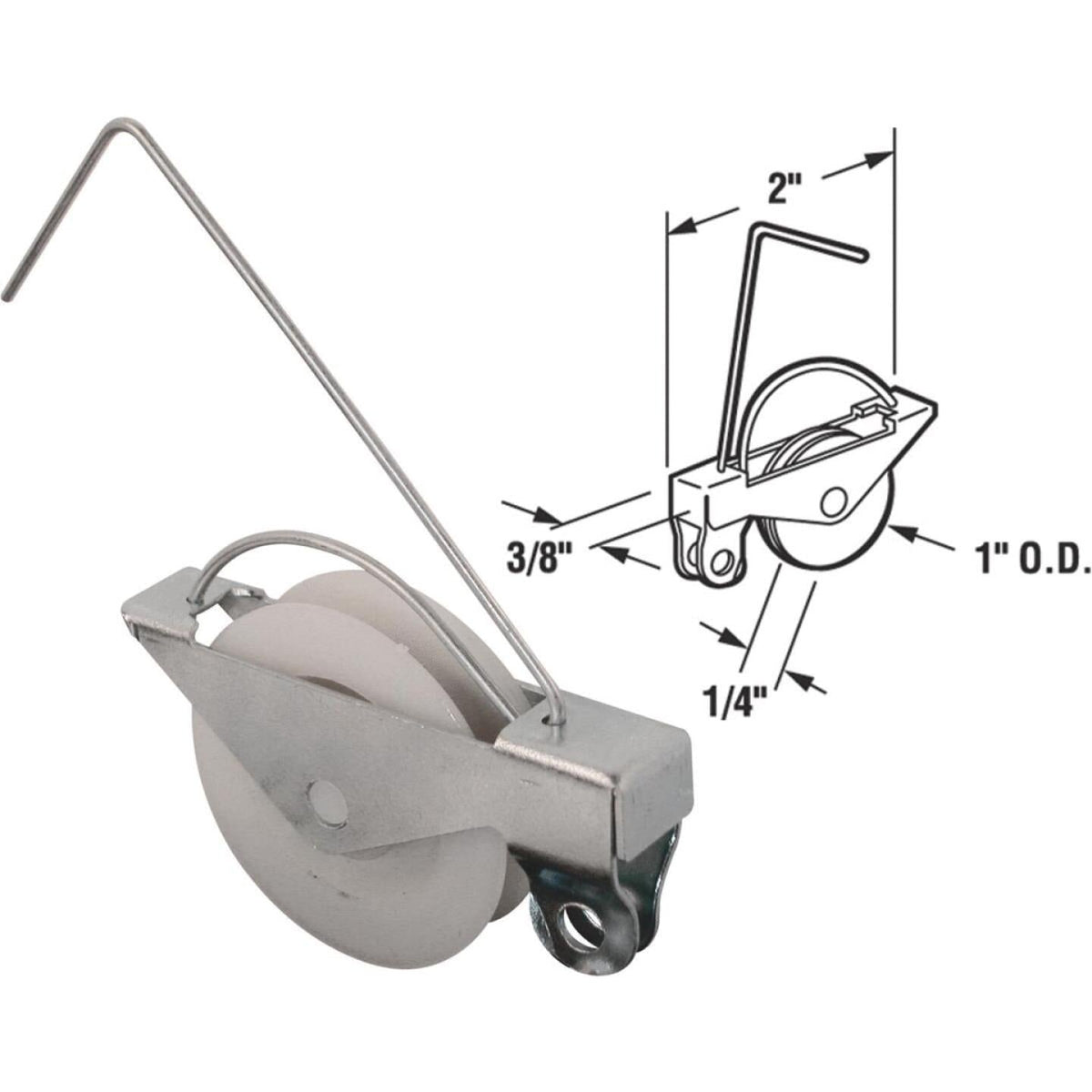 Prime-Line 1 In. x 1/4 In. Wire Screen Door Tension Spring with Roller ...