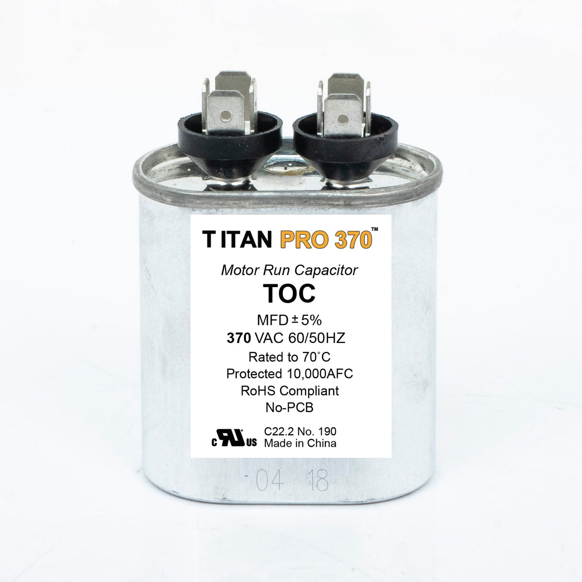 Titan Pro Run Capacitor 5 MFD 370 Volt Oval - West Valdosta, Georgia ...